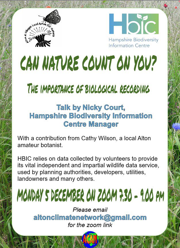 CAN NATURE COUNT ON YOU? Online talk by Nicky Court, Hampshire ...